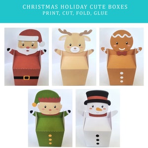 Snowman Favor Box Candy Gift Party Favor Treat Box Christmas Favor Box ...