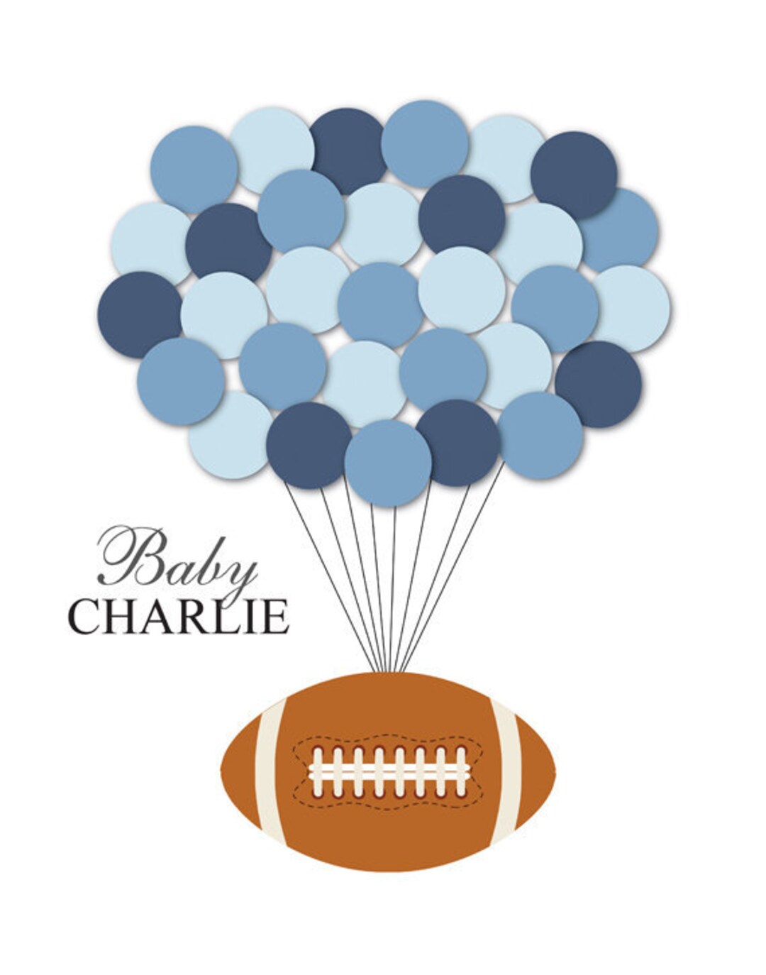 Football Guest Book Baby Shower Guest Book Alternative Birthday Guest ...