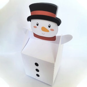 Snowman Favor Box Candy Gift Party Favor Treat Box Christmas Favor Box ...