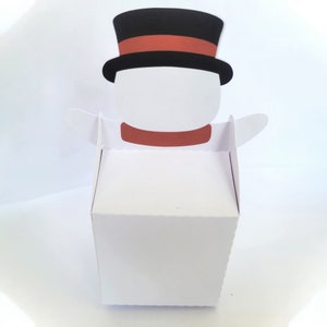 Snowman Favor Box Candy Gift Party Favor Treat Box Christmas Favor Box ...
