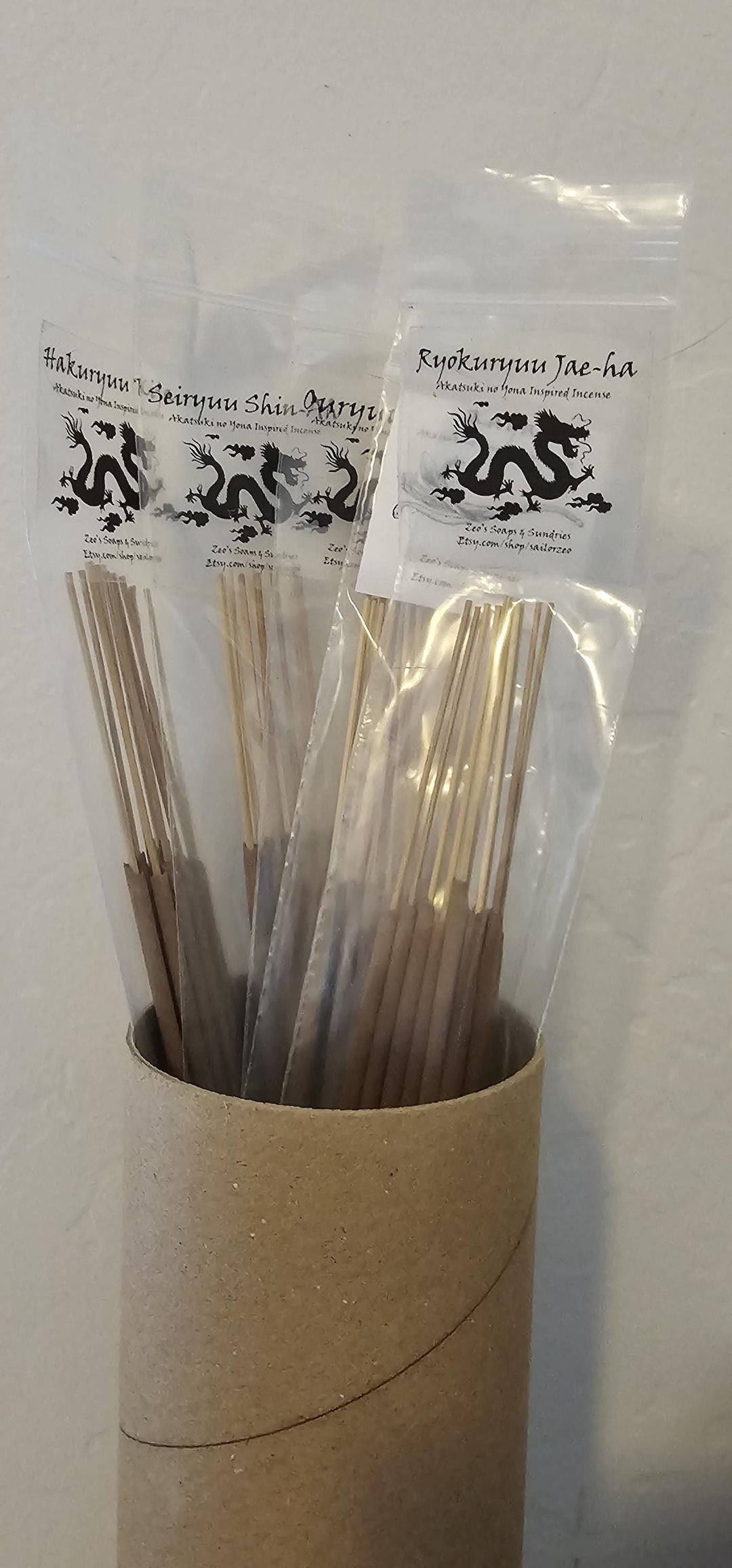 Hand Dipped Incense, Dragon and Princess Anime Inspired, Ten Sticks per ...