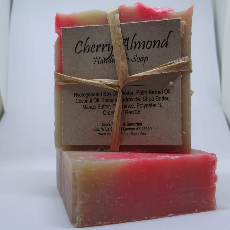 Cherry Almond Handmade Cold Process Soap - Etsy