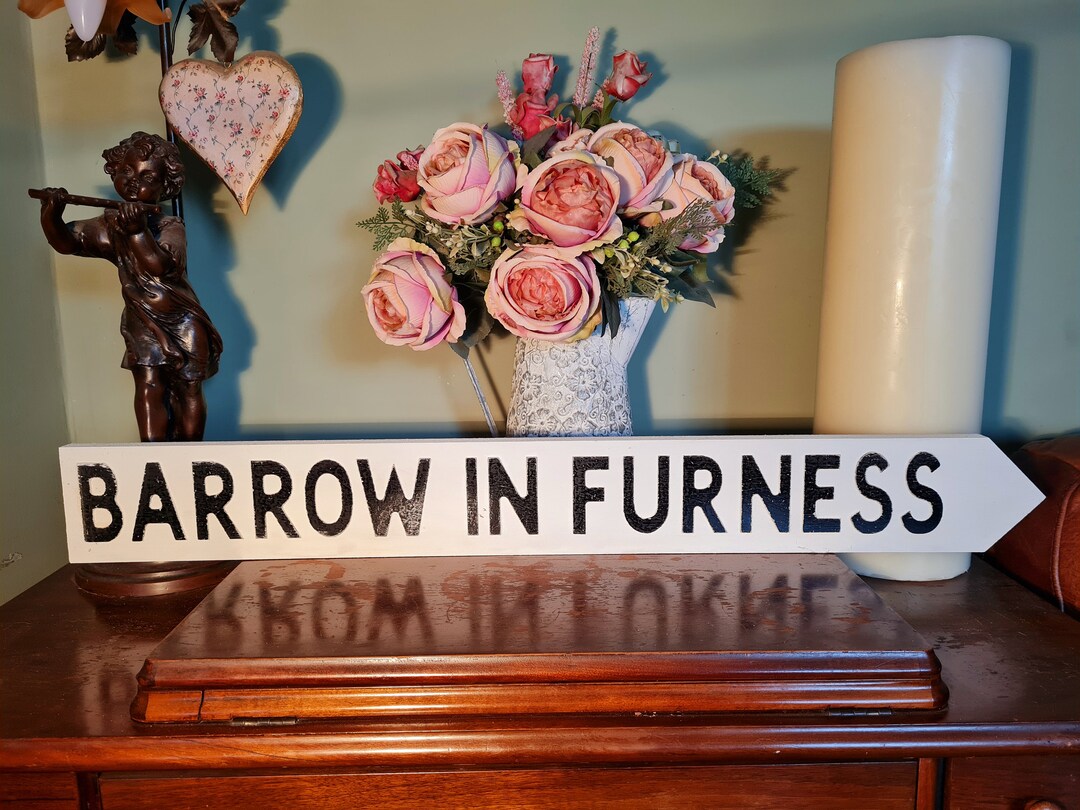 Barrow in Furness Aged Basic Old Style British Road Sign - Etsy UK