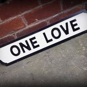 U2 Inspired One Love Faux Cast Iron Street Sign - Etsy