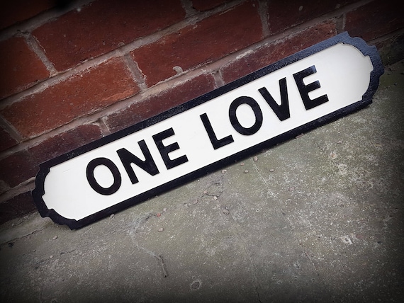 U2 Inspired One Love Faux Cast Iron Street Sign - Etsy