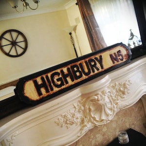 Highbury Faux Cast Iron Old Fashioned Street Sign - Etsy