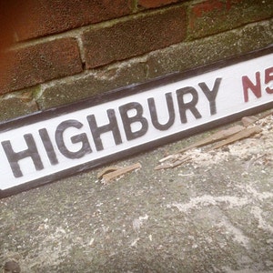 Highbury Faux Cast Iron Old Fashioned Street Sign - Etsy