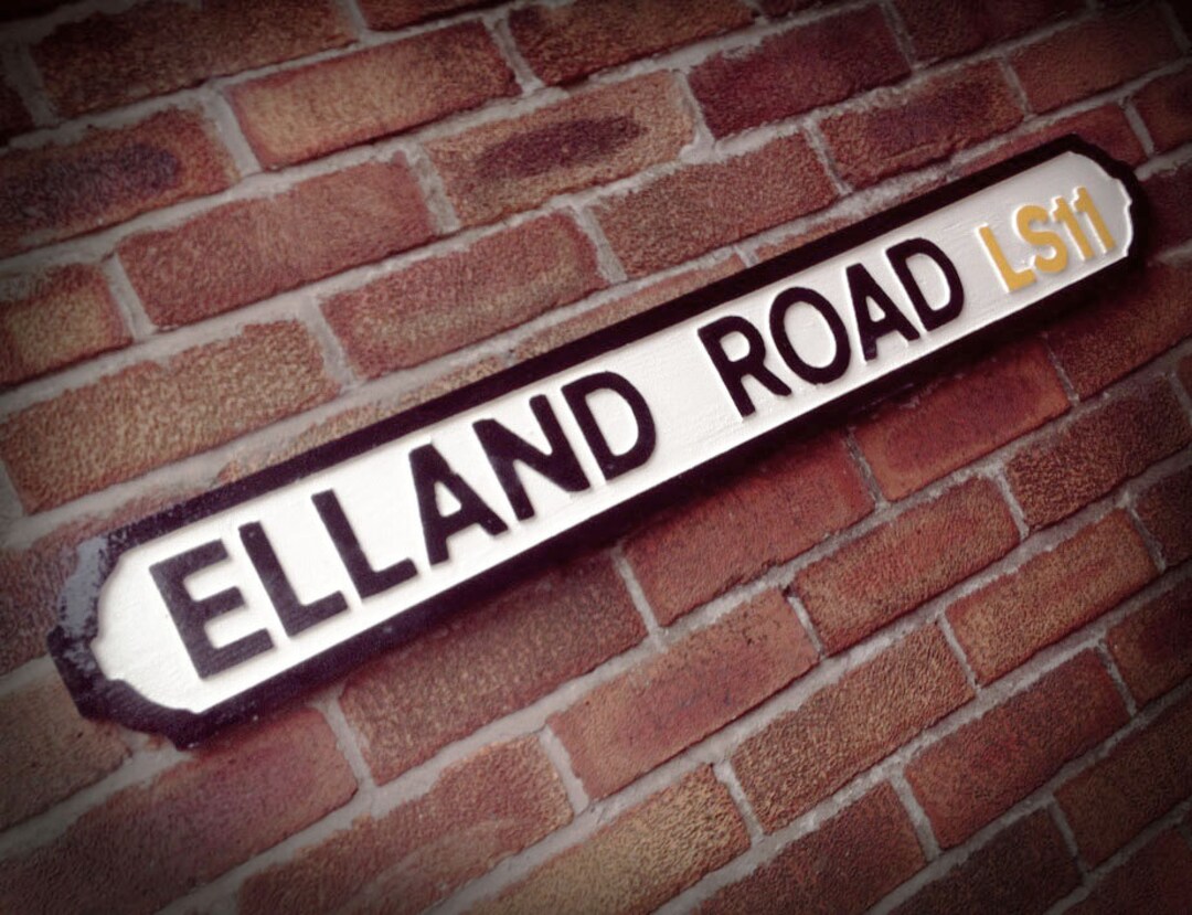 Elland Road Faux Cast Iron Old Fashioned Leeds Street Sign - Etsy