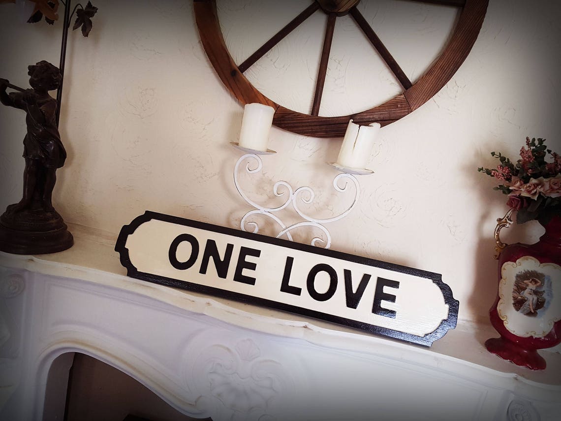U2 Inspired One Love Faux Cast Iron Street Sign - Etsy