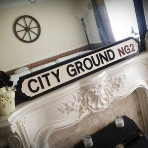City Ground Vintage Nottingham City Street Sign Football Ground Road ...