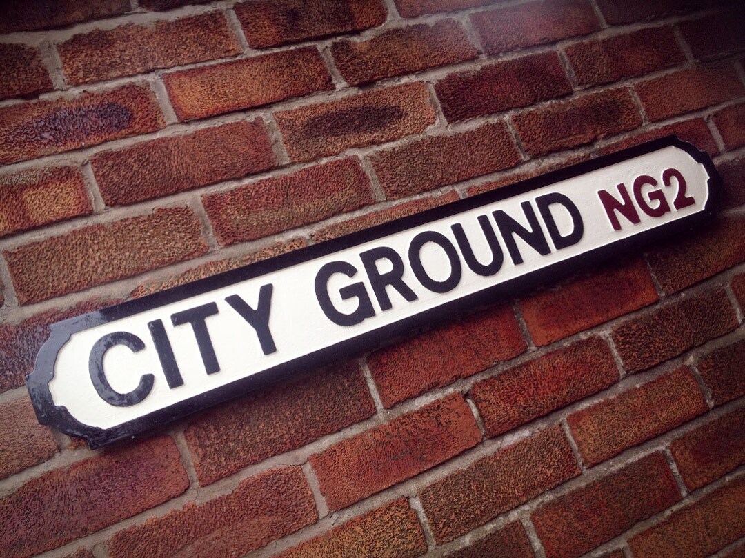 City Ground Vintage Nottingham City Street Sign Football Ground Road ...