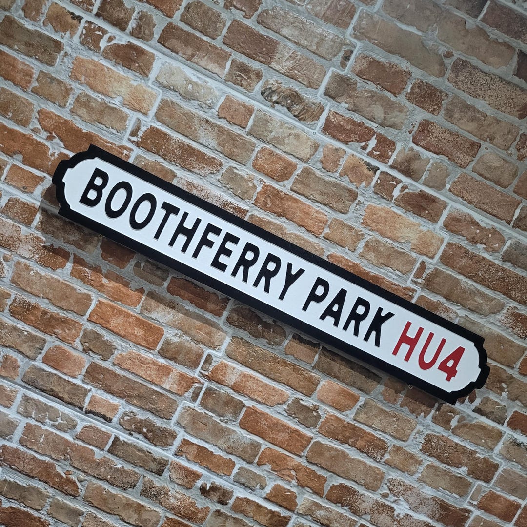 Boothferry Park Hull Football Ground Indoor Raised Lettering Faux Cast ...