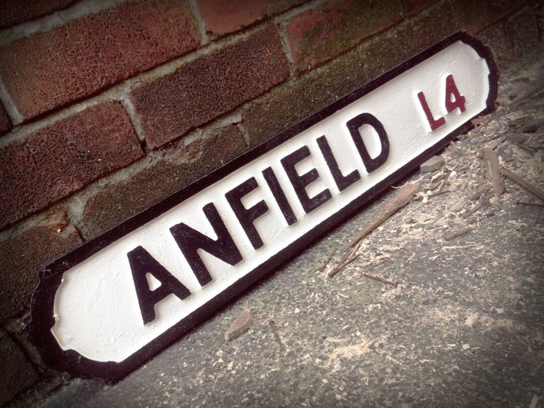 Anfield Old Fashioned Faux Cast Iron Customisable Street Sign Perfect ...