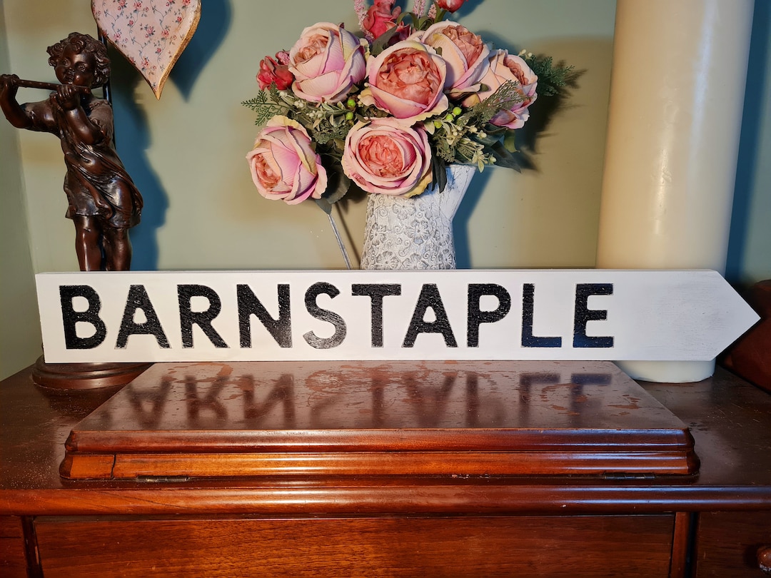 Barnstaple Aged Basic Old Style British Road Sign - Etsy