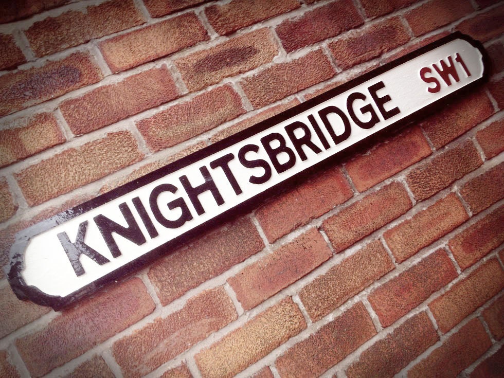 Knightsbridge Faux Cast Iron Old Fashioned Street Sign - Etsy