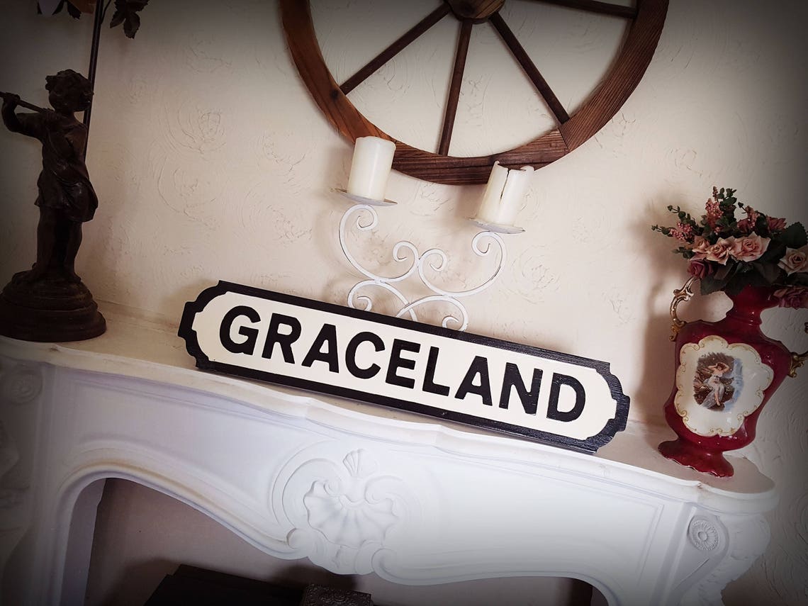Elvis Presley Inspired Graceland Faux Cast Iron Street Sign | Etsy