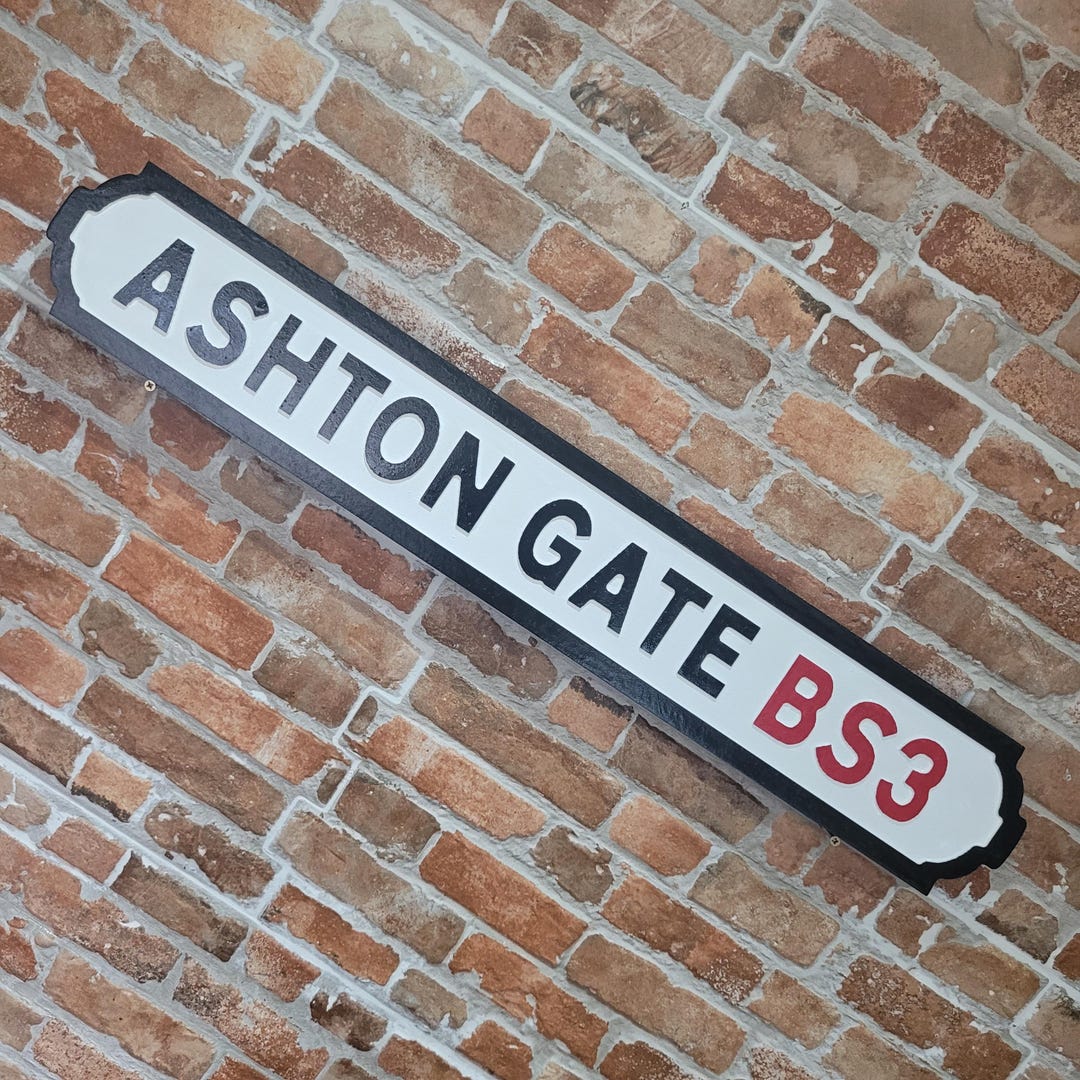 Bristol Ashton Gate Rugby Ground Indoor Raised Lettering Faux Cast Iron ...