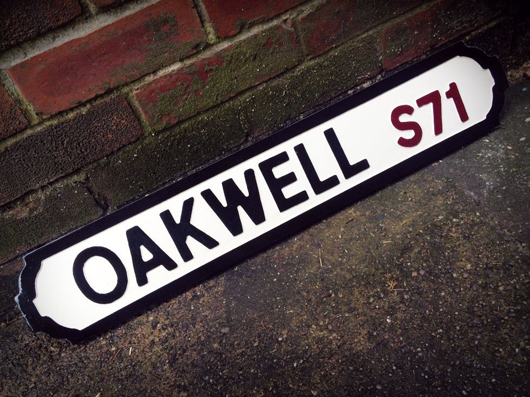 Barnsley Oakwell Old Fashioned Faux Cast Iron Customisable Street Sign ...