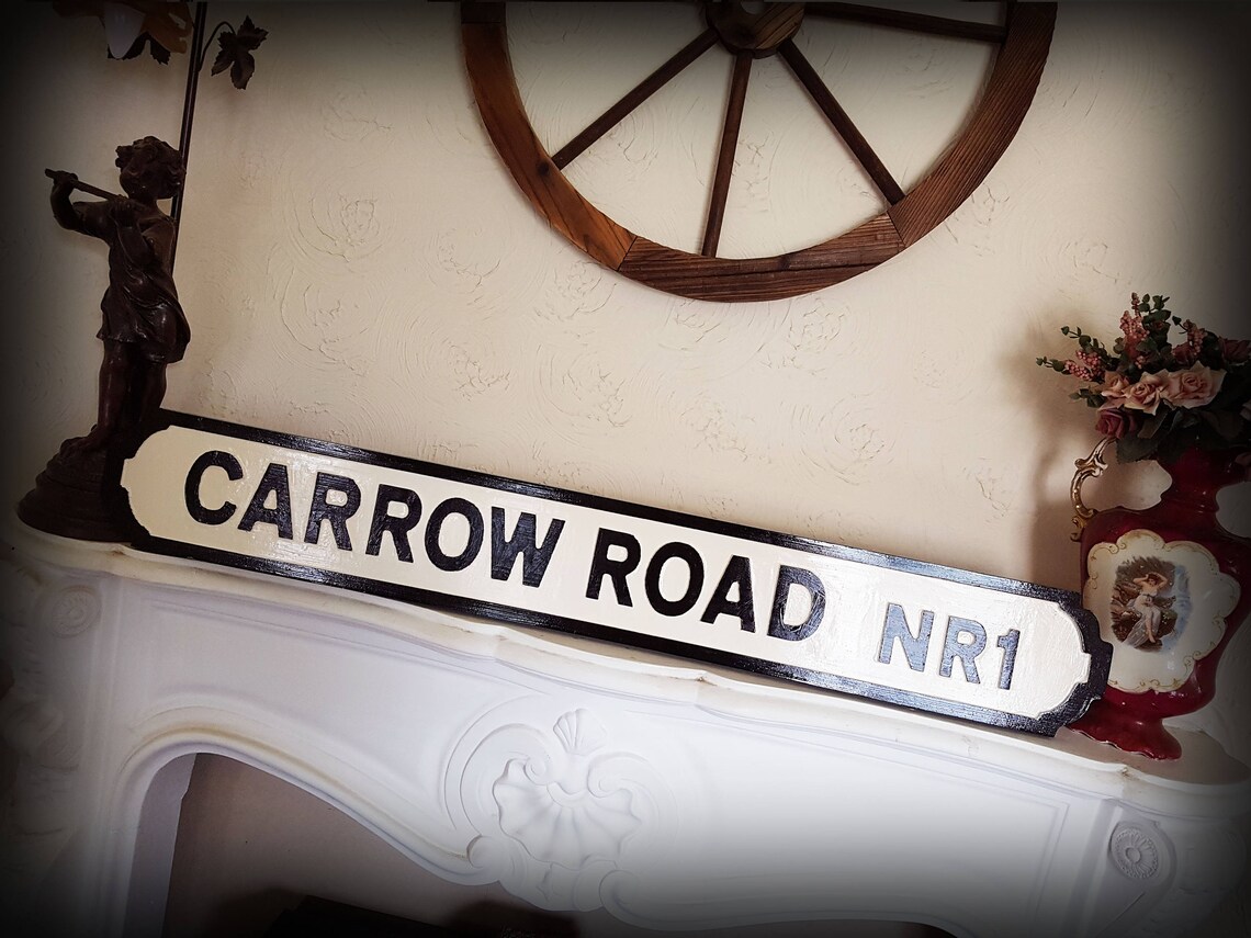 Carrow Road Faux Cast Iron Old Fashioned Norwich Street Sign | Etsy
