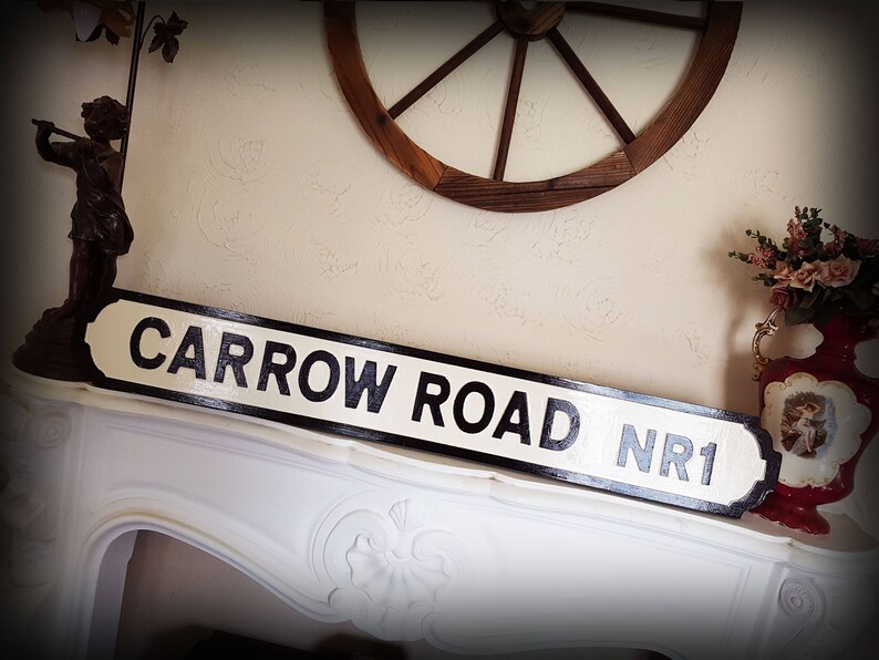 Carrow Road Faux Cast Iron Old Fashioned Norwich Street Sign | Etsy