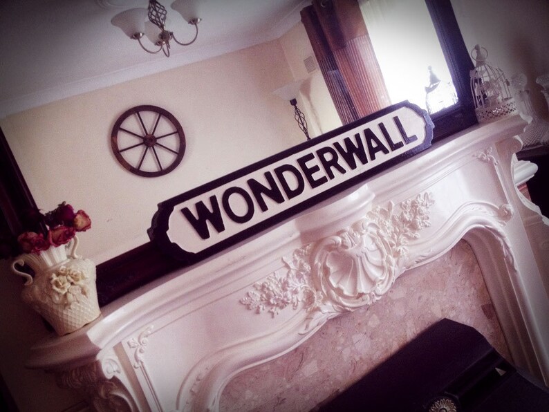 Oasis Inspired Wonderwall Faux Cast Iron Street Sign - Etsy UK