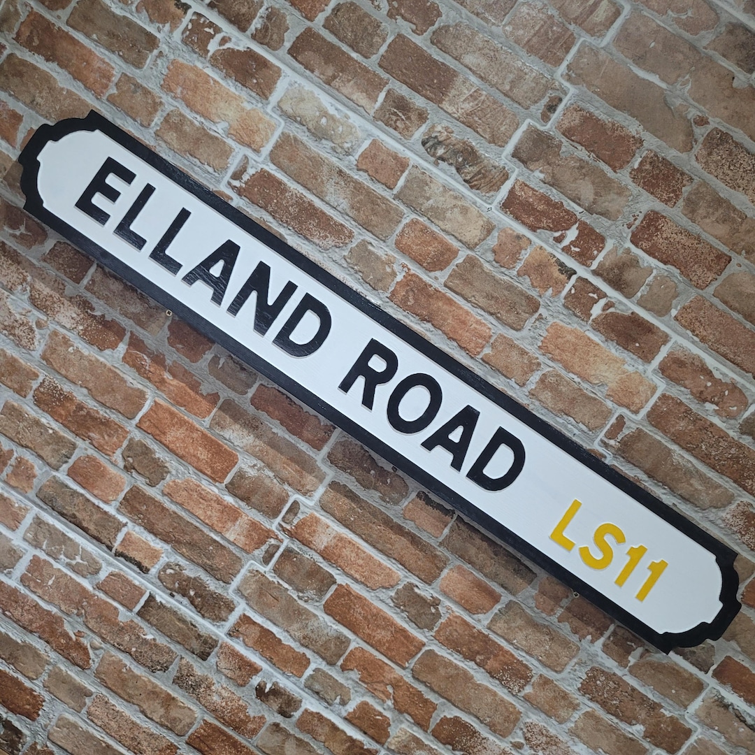 Elland Road Faux Cast Iron Old Fashioned Leeds Street Sign - Etsy