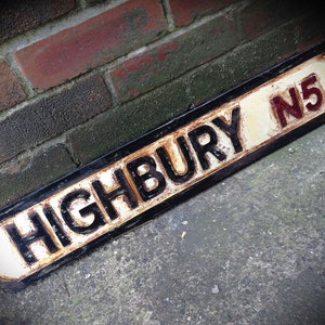 Highbury Faux Cast Iron Old Fashioned Street Sign - Etsy