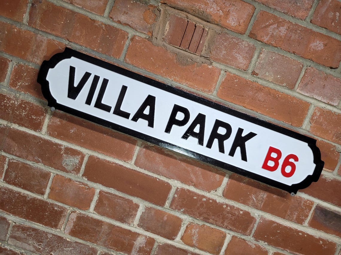 Villa Park Old Fashioned Football Street Sign - Etsy