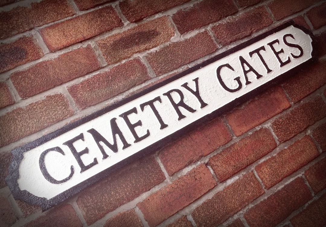 The Smiths Inspired Cemetry Gates Faux Cast Iron Street Sign - Etsy UK