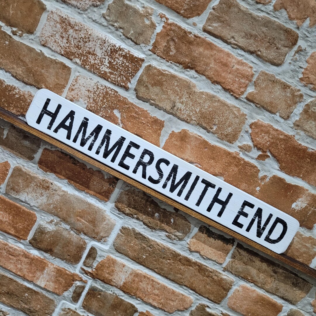 The Hammersmith End Wooden Sign Craven Cottage Football Ground Indoor ...