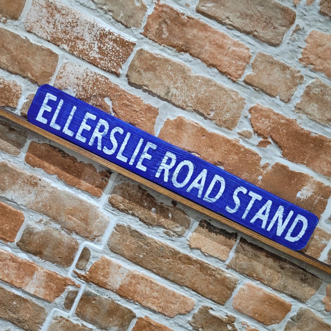 Ellerslie Road Stand Wooden Sign Loftus Road Football Ground Indoor or ...