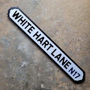 White Hart Lane Faux Cast Iron Old Fashioned Street Sign - Etsy