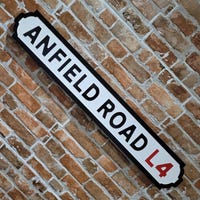 Retro Vintage ANFIELD ROAD L4 Rustic Liverpool Street Sign. Comes With ...