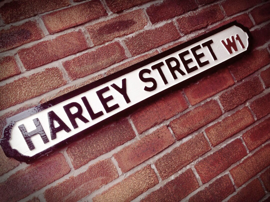 Harley Street Faux Cast Iron Old Fashioned Street Sign - Etsy