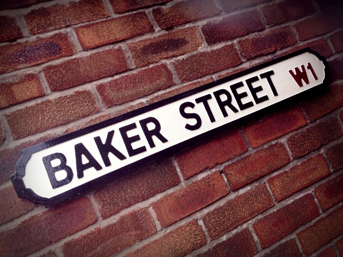 Baker Street Faux Cast Iron Old Fashioned Street Sign - Etsy