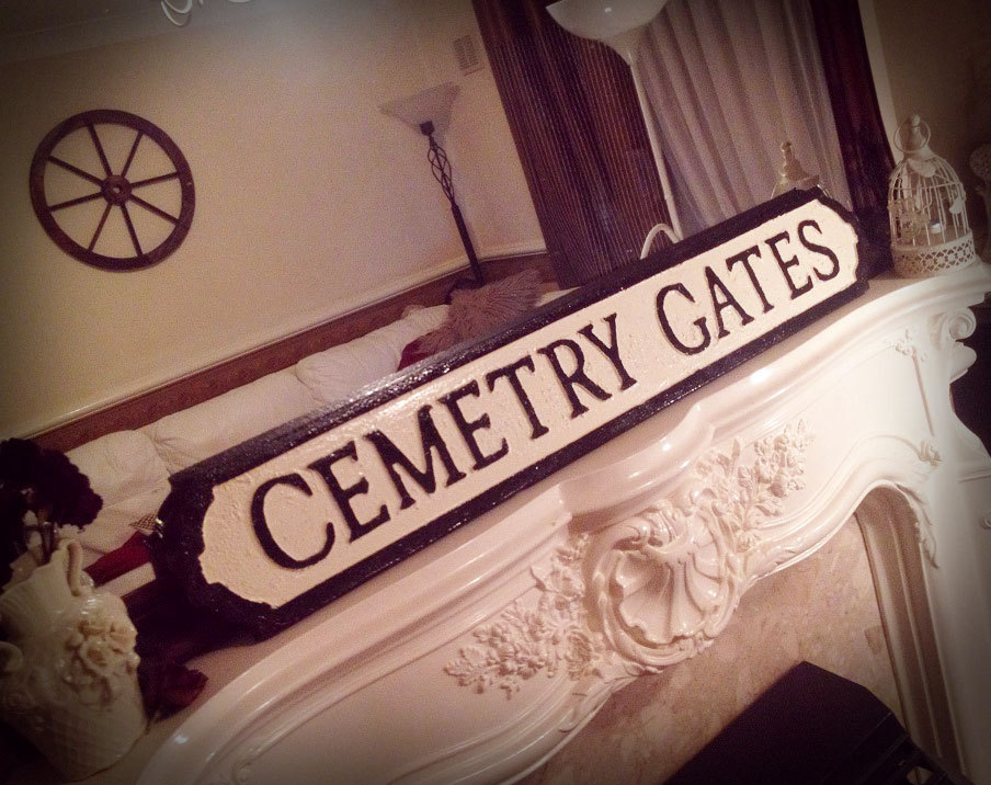 The Smiths Inspired Cemetry Gates Faux Cast Iron Street Sign | Etsy UK