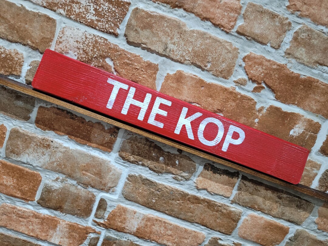 The Kop Wooden Sign Anfield Football Ground Indoor or Outdoor Old Style ...