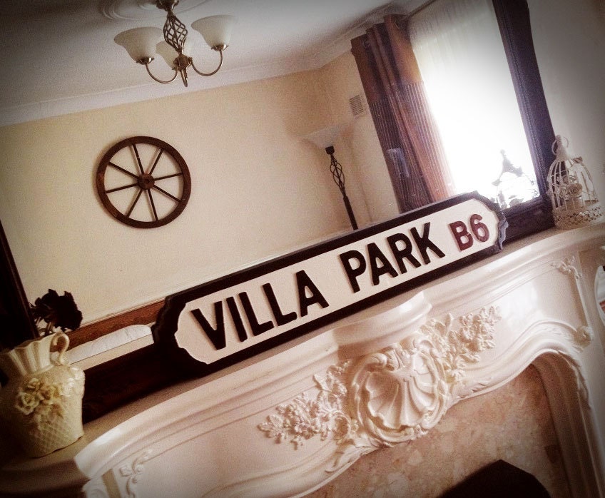 Villa Park Old Fashioned Football Street Sign | Etsy