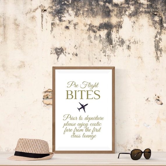 Pre Flight Bites Printable Sign | Etsy