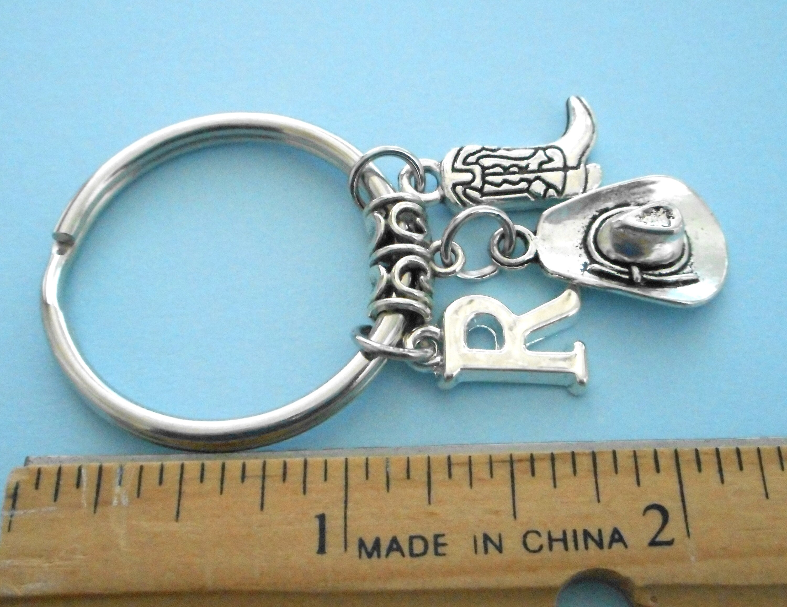 Western Keychain cowboy key chain cowgirl keyring personalized | Etsy