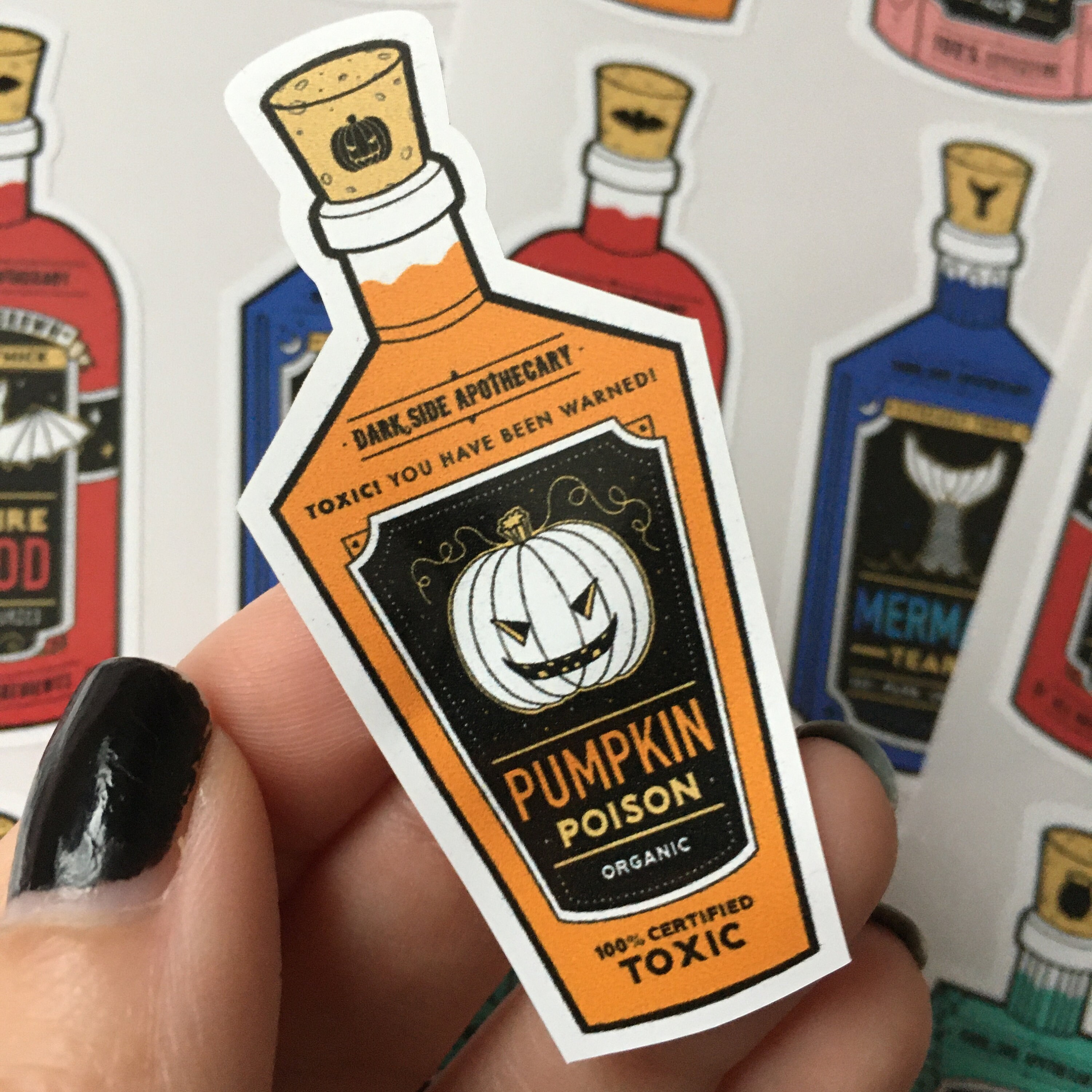 Poison Potion Bottle Stickers Witchy Halloween Gothic | Etsy UK