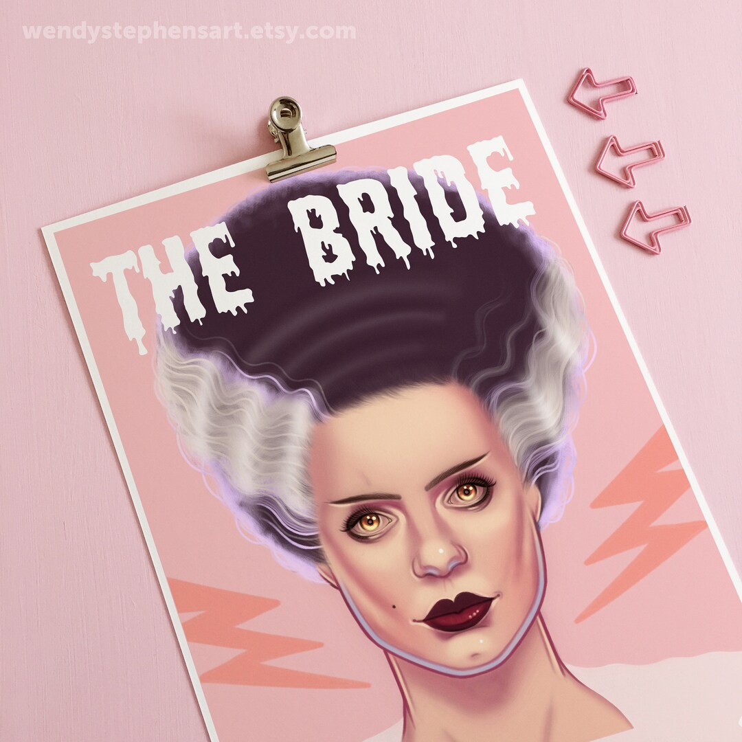 Bride of Frankenstein Art Print Horror Prints Classic Horror - Etsy