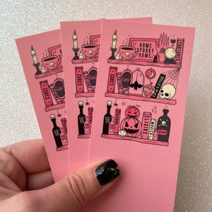 Gothic Bookmarks, Potions & Poisons Bookmarks, Spooky Witchy Halloween ...