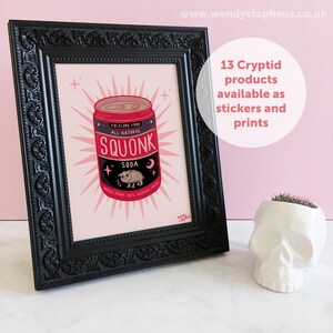 Cryptid Art Print, Squonk Soda, Cryptid Poster, Spooky Prints ...