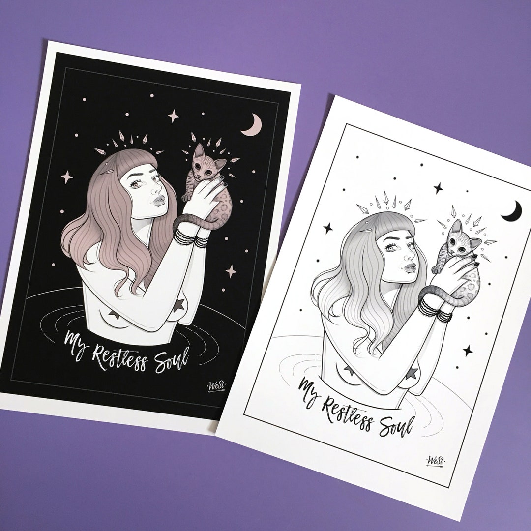 Gothic Art Prints, My Restless Soul Art Print, Dark Mermaidcore - Etsy