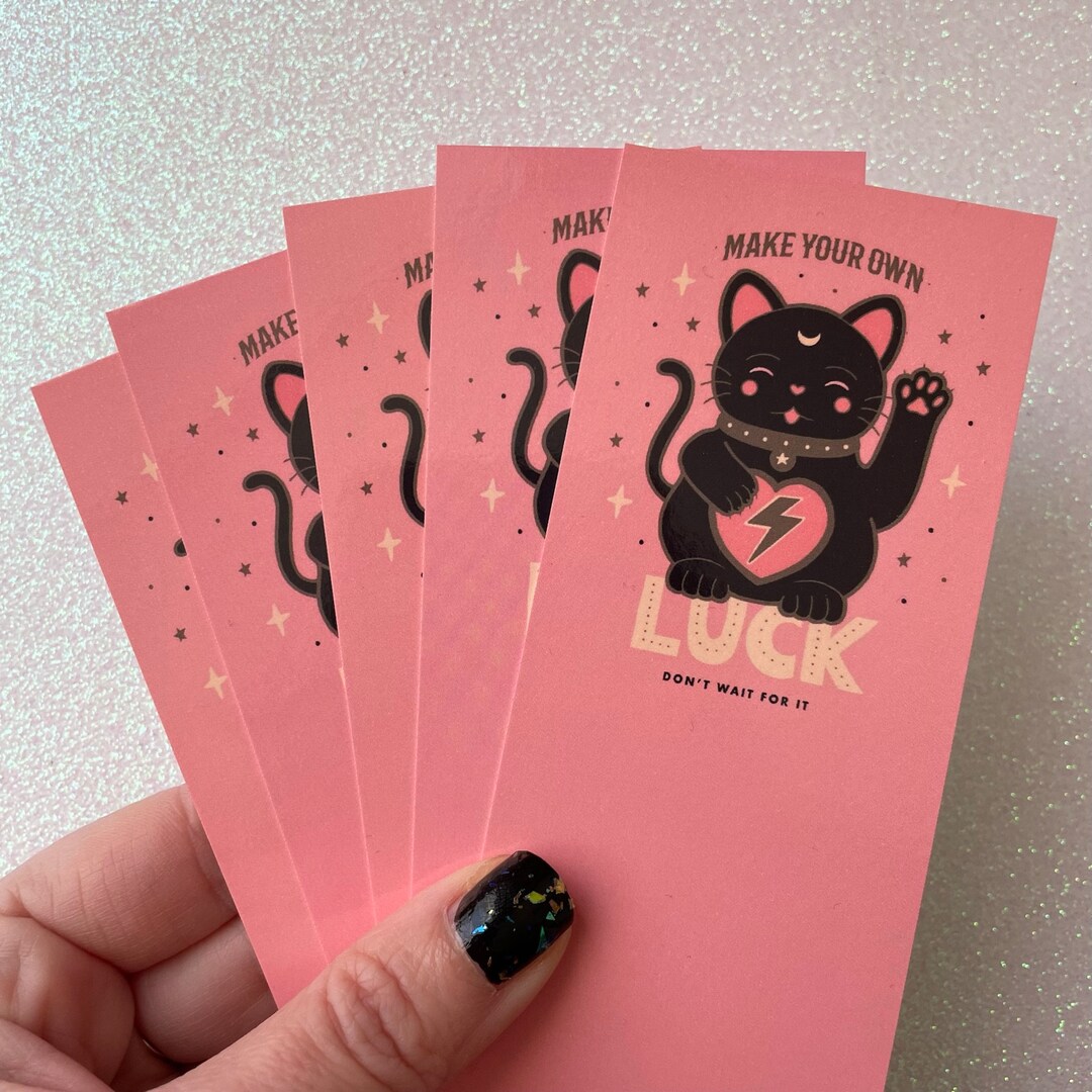 Lucky Cat Bookmarks, Gothic Bookmarks, Spooky Witchy Halloween, Good ...