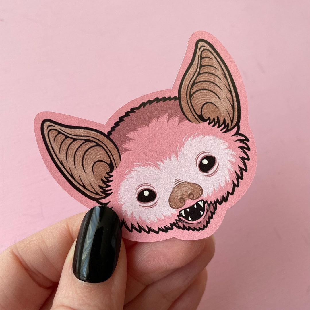 Cute Vampire Bat Sticker, Vampire Gothic Decor, Pink Gothic Stickers - Etsy