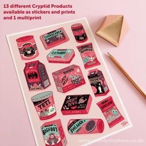 Cryptid Art Print, Squonk Soda, Cryptid Poster, Spooky Prints ...