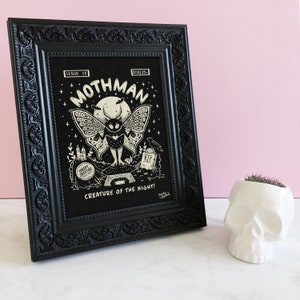 Mothman Cryptid Art Print, Cryptid Poster, Horror Prints, Horror Decor ...