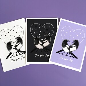 Magpie Art Print, Occult Decor, Two for Joy, Gothic Home Decor - Etsy UK